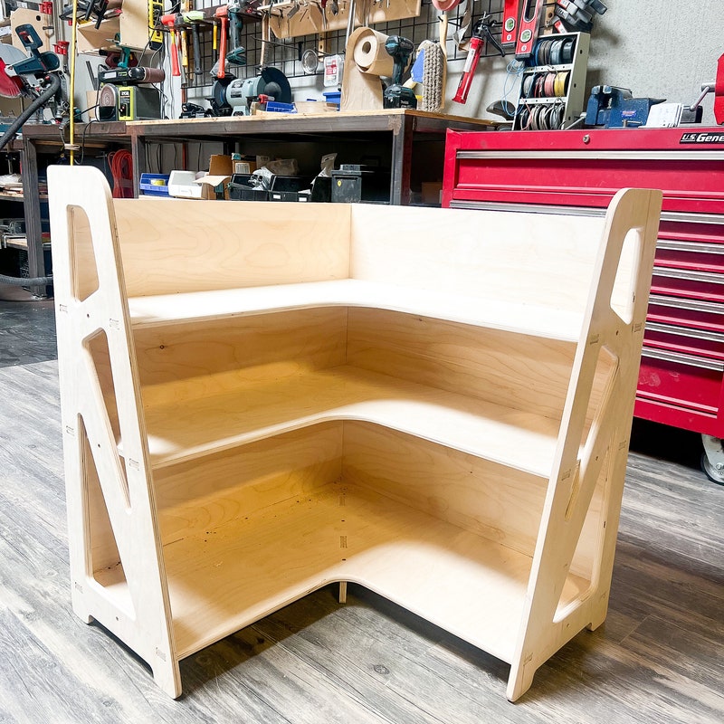 5 Shelf Corner Bookcase - Etsy