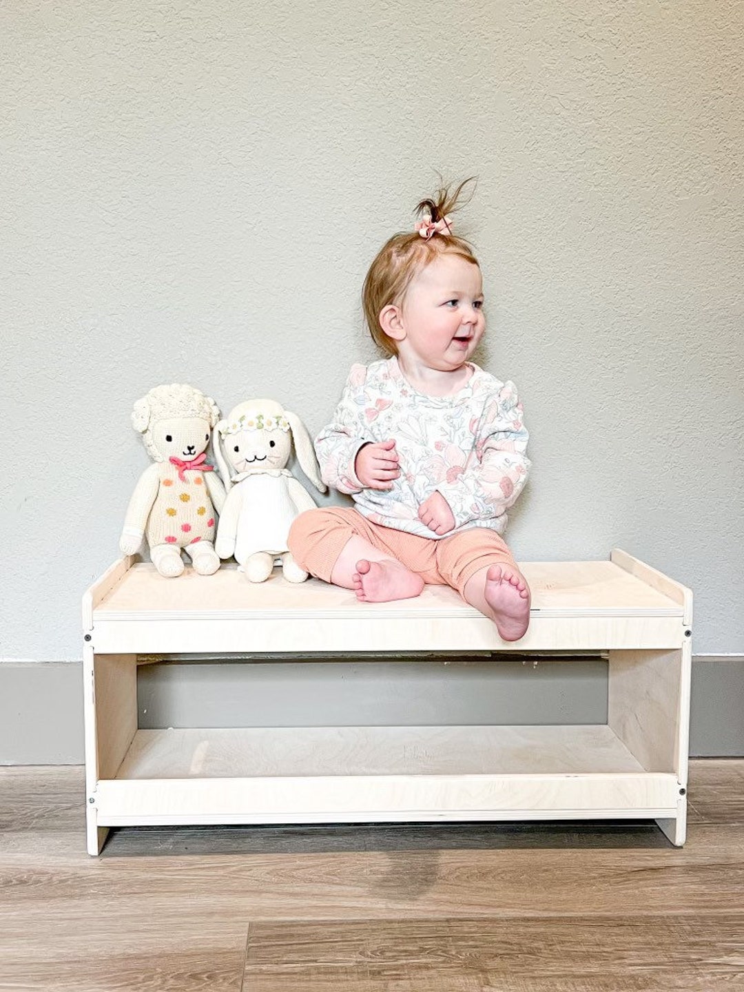 BENNY- 27" Toddler Bench - Montessori Wooden Furniture - Playroom Bench ...