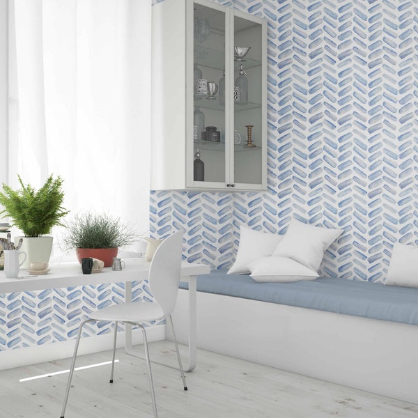 Herringbone Wallpaper - Etsy