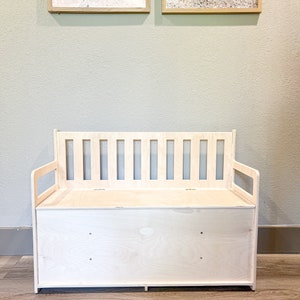ROSS- 35" Toddler Bench - Montessori Wooden Furniture - Playroom Bench ...