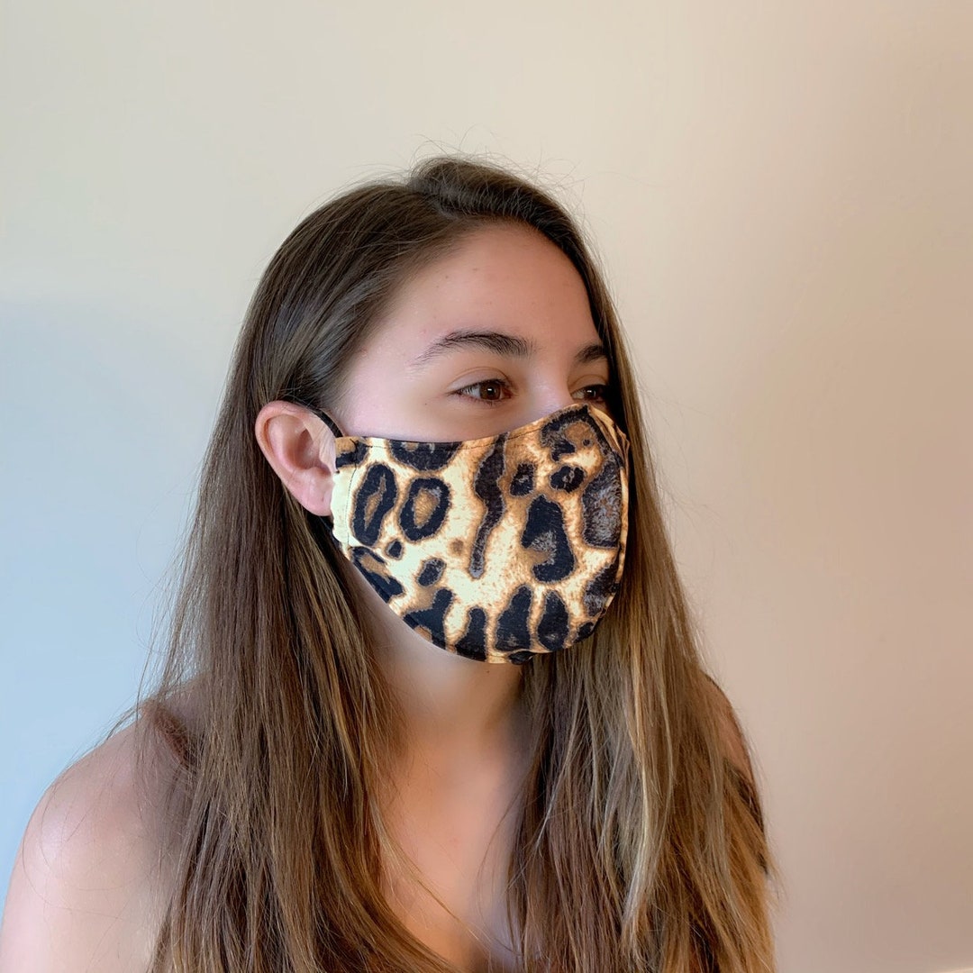 Unisex Adult Reusable Face Mask Leopard Animal Print Spandex - Etsy