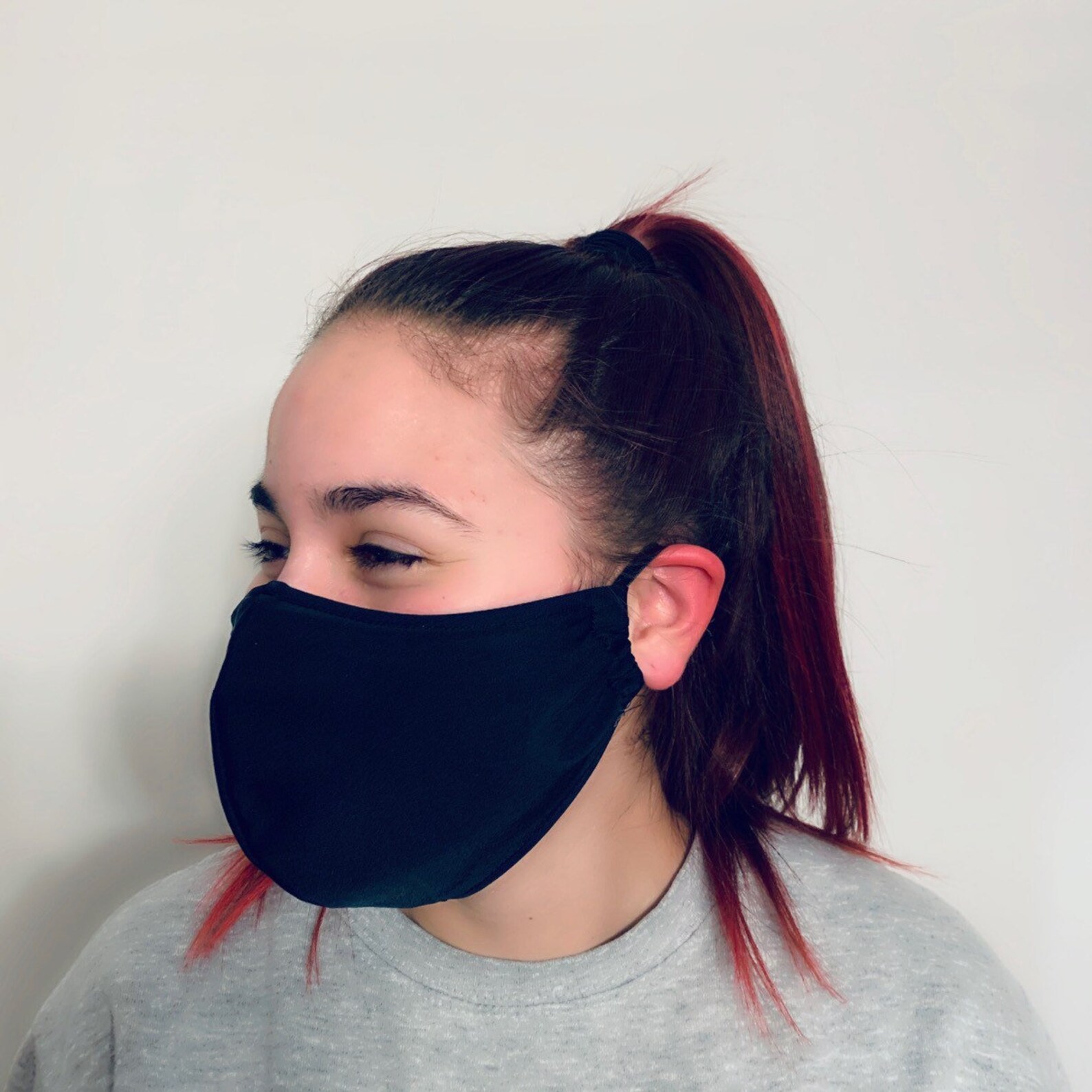 Adult Reusable Face Mask Black Spandex Usa-made Washable - Etsy