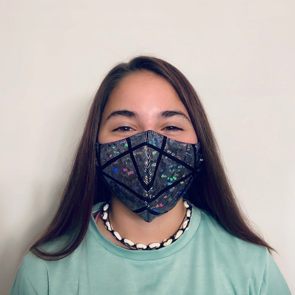 Holographic Face Mask - Etsy