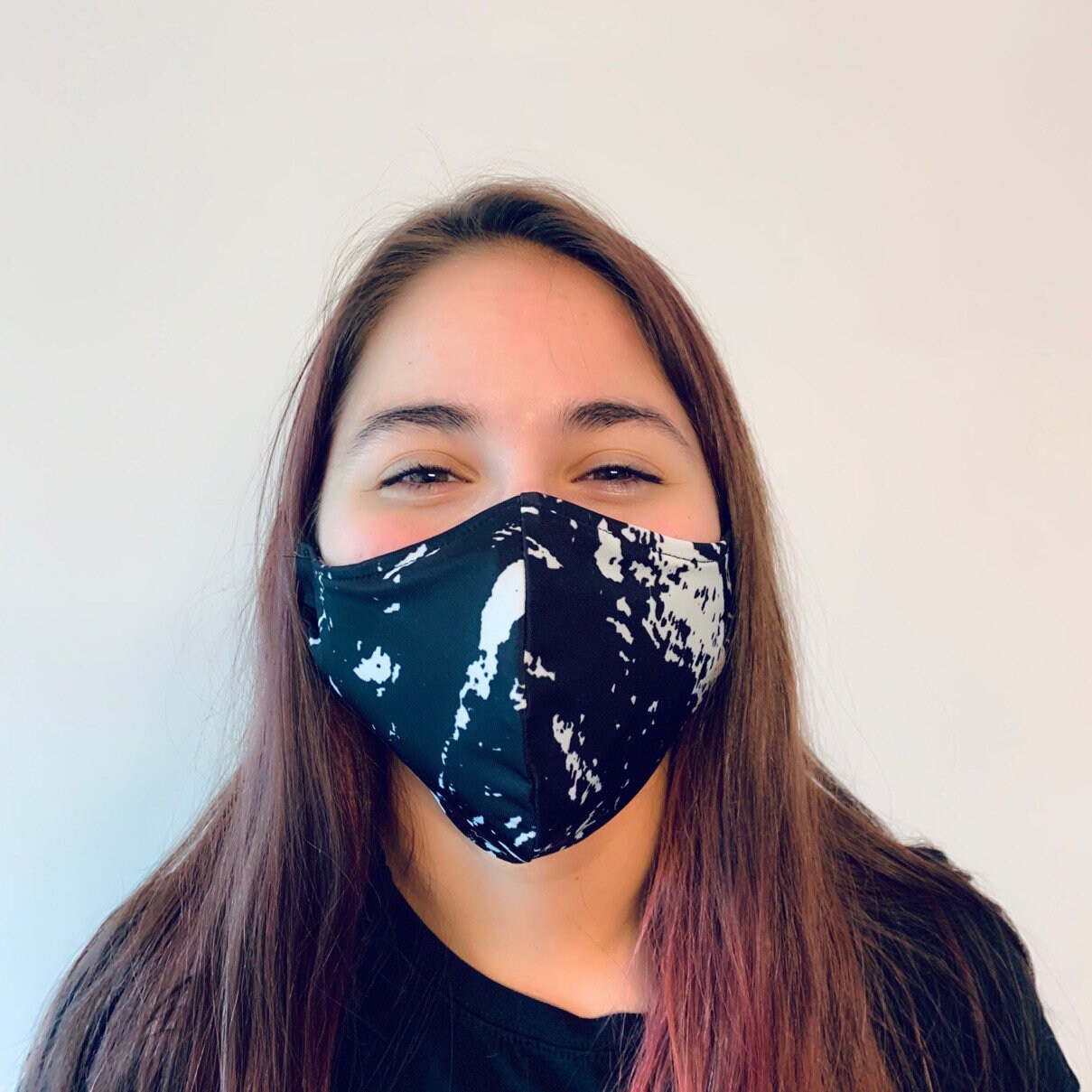 Unisex Adult Reusable Face Mask Splotchy Splatter Black & | Etsy