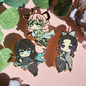 Mitsuri Shinobu Muichiro Hashira Enamel Pin Anime Demon Pin KNY DS ...
