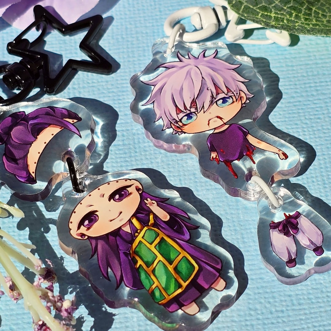 Gojo and Geto Cut up Keychain Japanese Anime Satosugu Death - Etsy