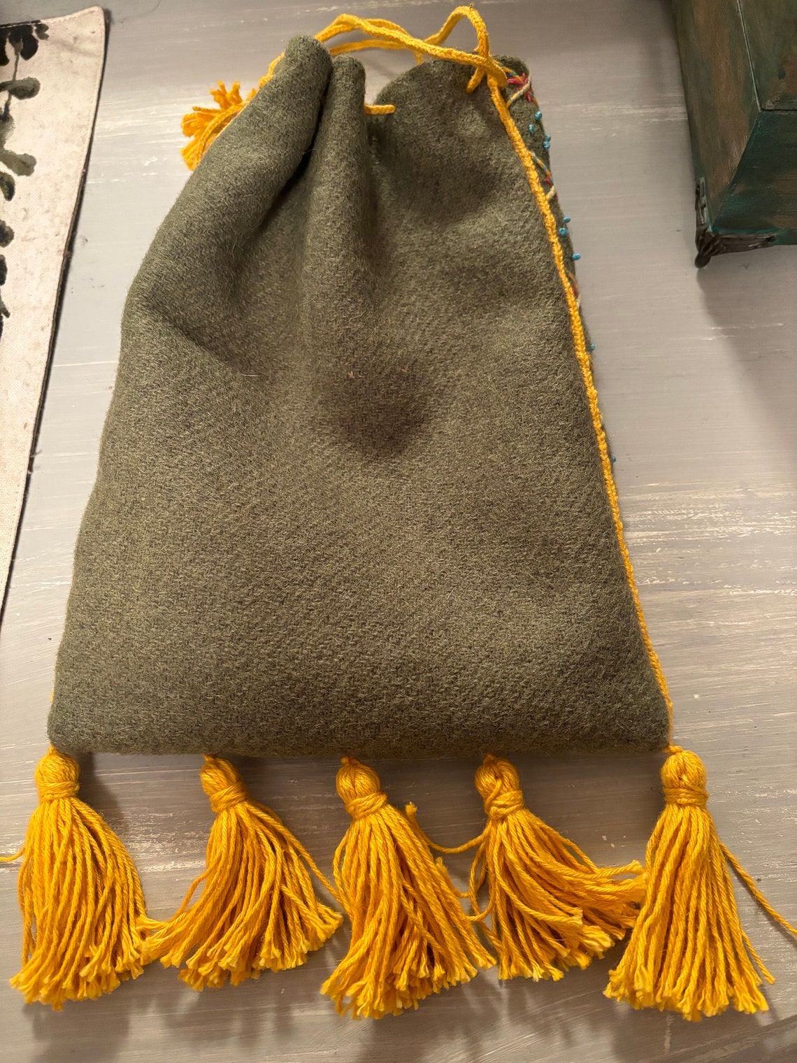 Embroidered Medieval Drawstring Purse - Etsy