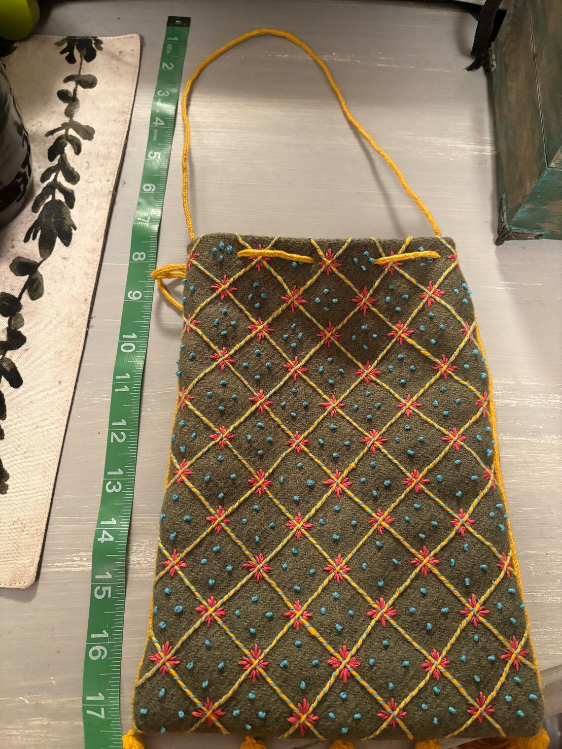 Embroidered Medieval Drawstring Purse - Etsy