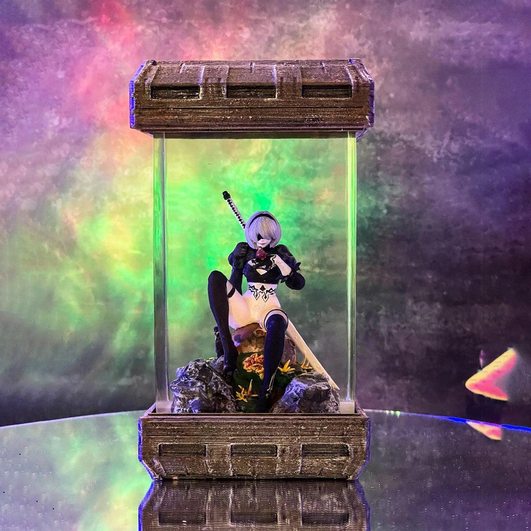 2.B N.ie.r Figure Epoxy Lamp N.ier Aut.om.ata Diorama Resin Lamp ...