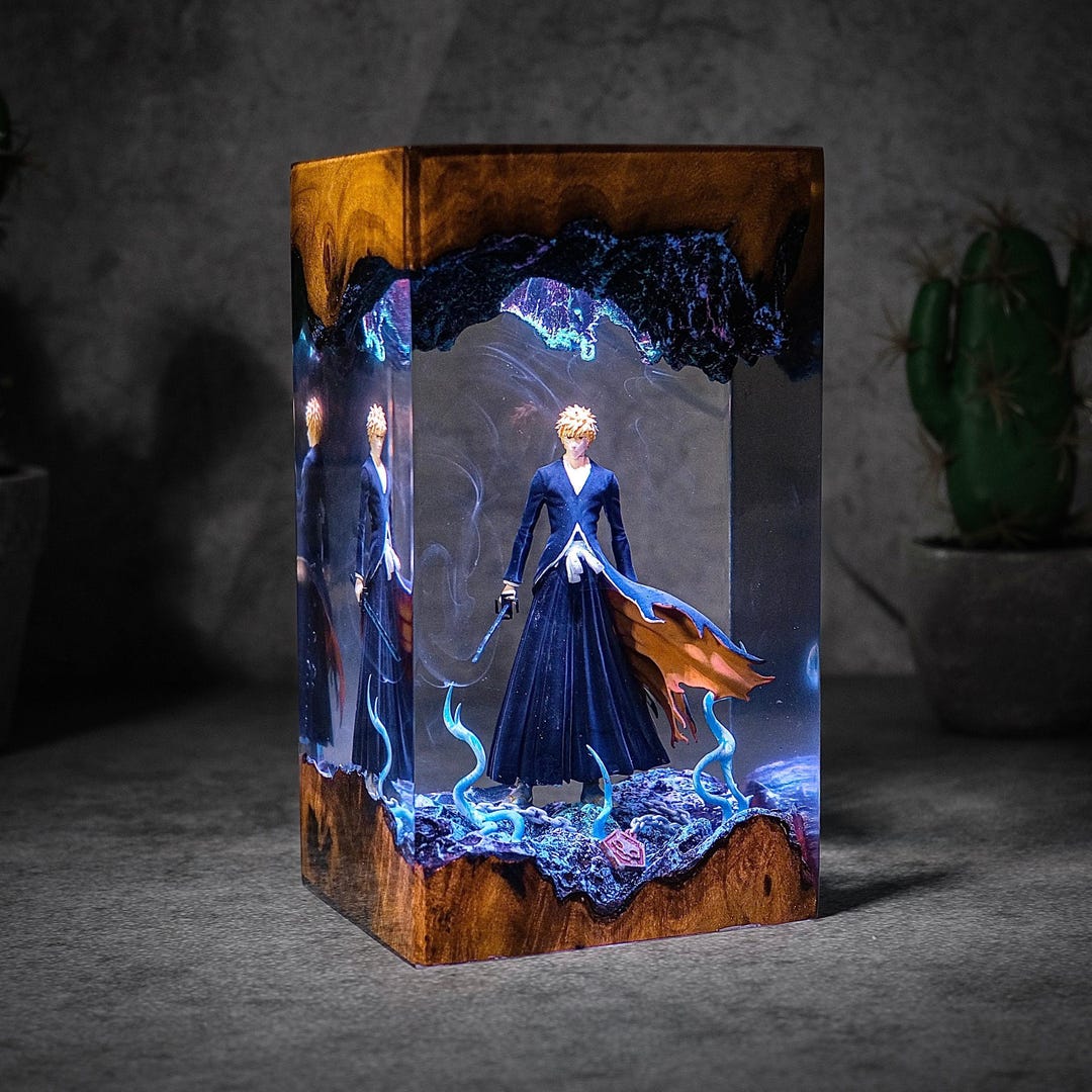 I.CHI.GO Ble.ach Epoxy Resin Lamp, Custom Anime Night Light, Blea.ch ...
