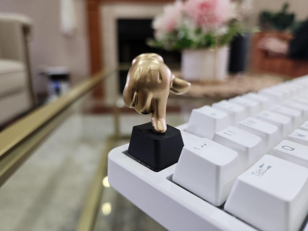 Golden Glove Finger Keycap, Keycap Decor, Handmade Keycap, Artisan ...