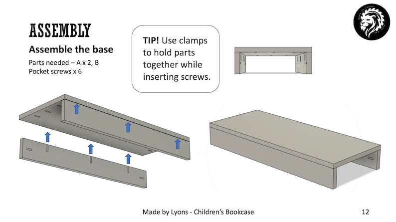 Children's Bookcase DIY Build Plans - Woodworking - Etsy