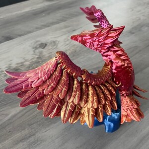 Mythical Phoenix Bird Model - Standing and Flexible - Crystal or Flame ...