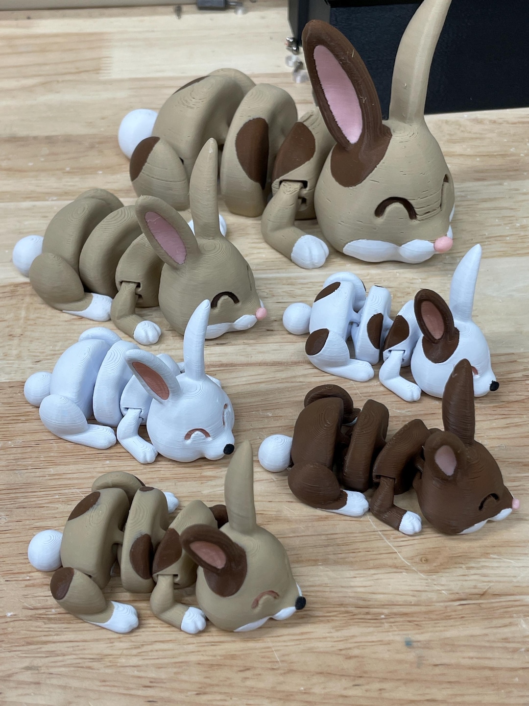 Articulating Bunny Fidget Toy - Desk Decor Rabbit - Multiple Sizes to ...