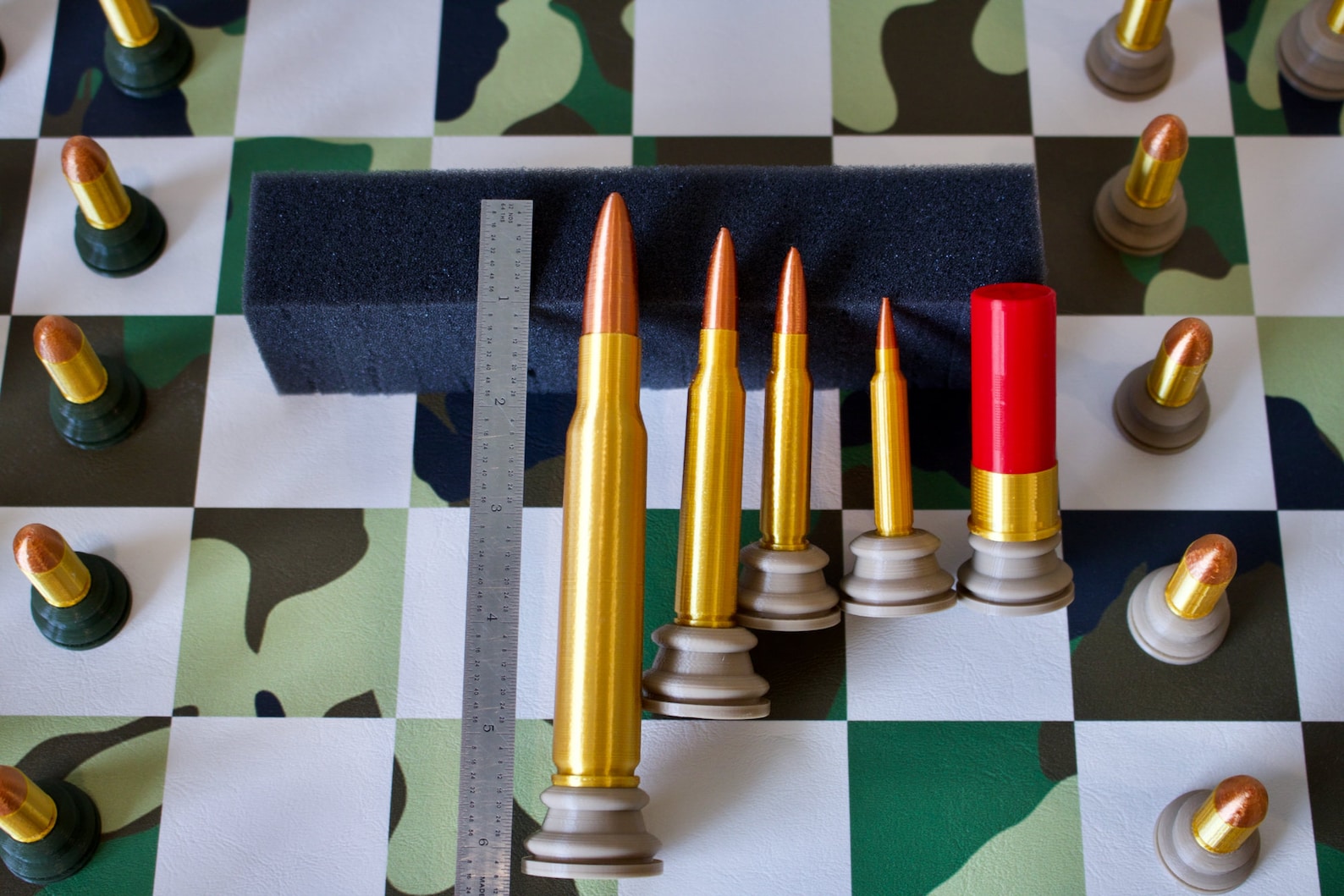 Ammunition Chess Set Military Themed Ammo and Bullet Chess - Etsy