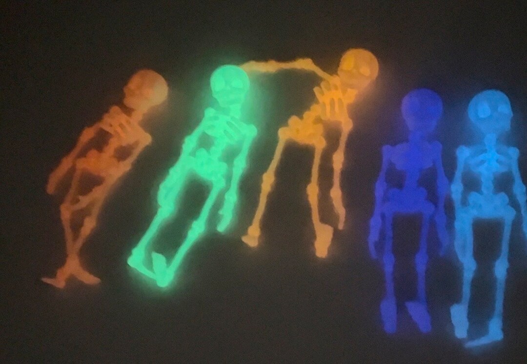 Skeletons Halloween Decor Flexible and Articulating, Hanging or Keychains Spooky Fun Decor for ...