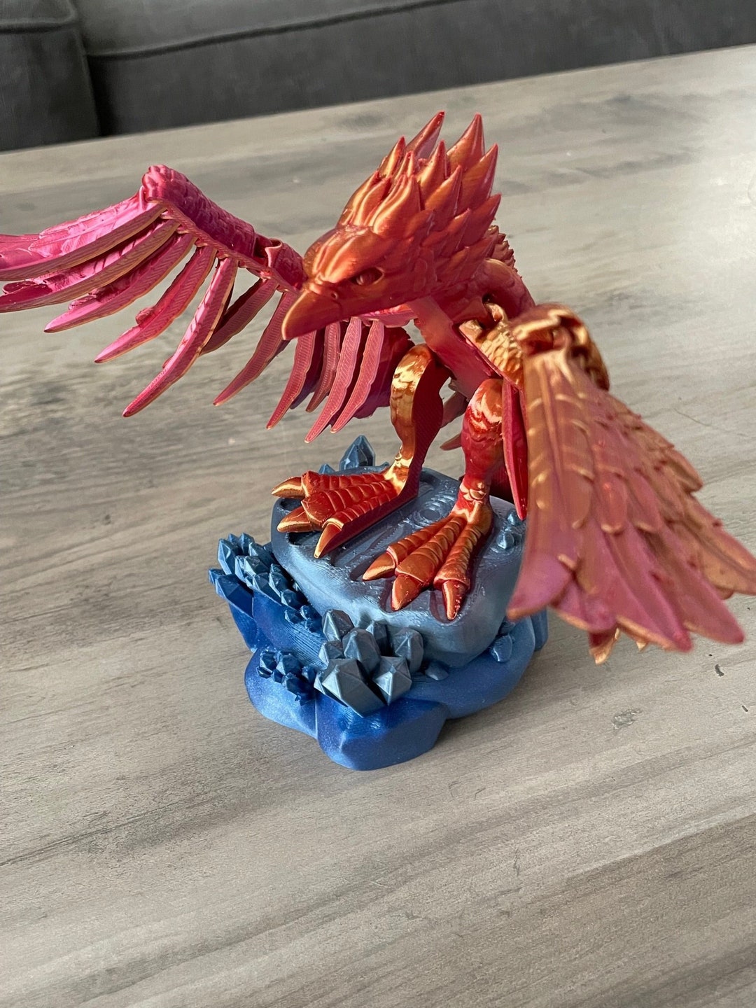 Mythical Phoenix Bird Model - Standing and Flexible - Crystal or Flame ...