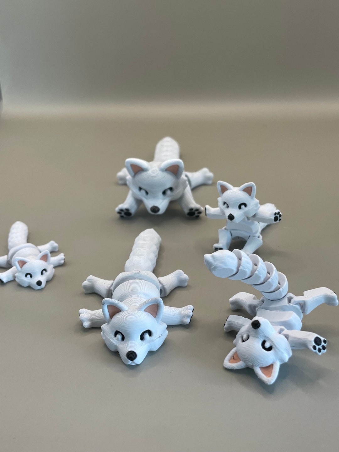 Snow Fox Fidget Toy Desk Decor Baby Arctic Fox Multiple Sizes to Make a ...