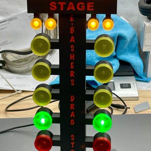 Drag Race Tree Lights - Christmas Tree Desktop Display With LED Lights ...