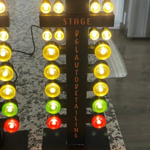 Drag Race Tree Lights - Christmas Tree Desktop Display With LED Lights ...