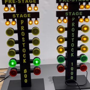 Drag Race Tree Lights - Christmas Tree Desktop Display With LED Lights ...