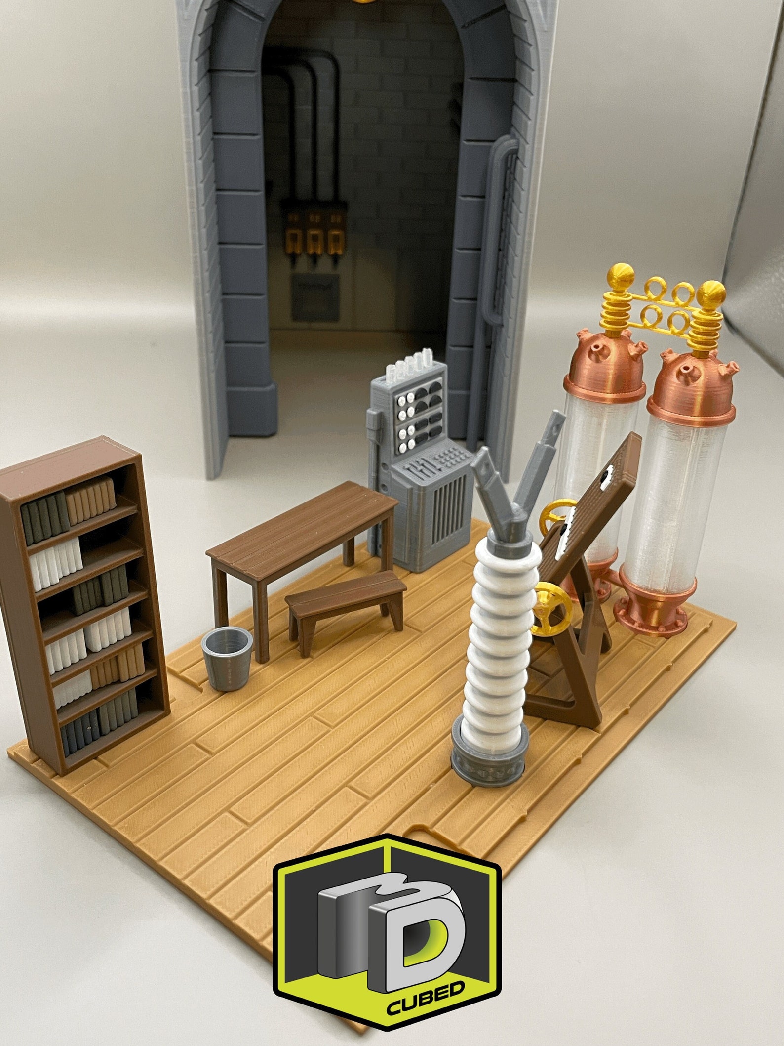 Frankenstein Lab Themed Book Nook - Bookshelf Decoration and Home ...