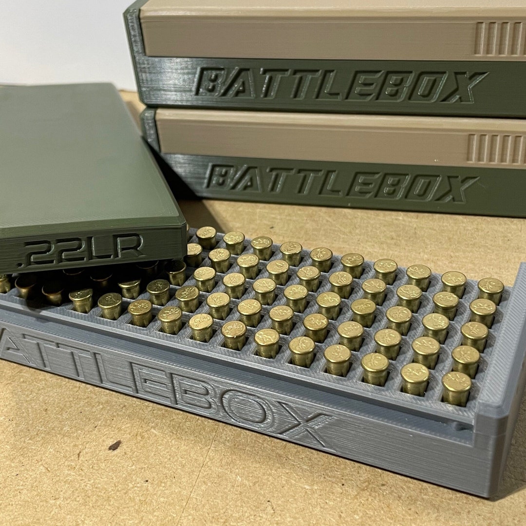 22LR Ammo Box Holds 100 Rounds Ammunition Storage - Perfect for Range ...