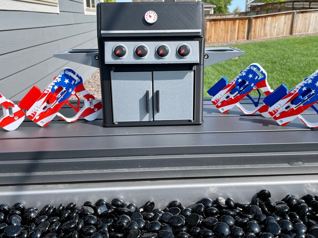 BBQ Grill Caddy - Mini Barbecue Condiment Holder for 4th of July ...