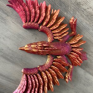 Mythical Phoenix Bird Model - Standing and Flexible - Crystal or Flame ...