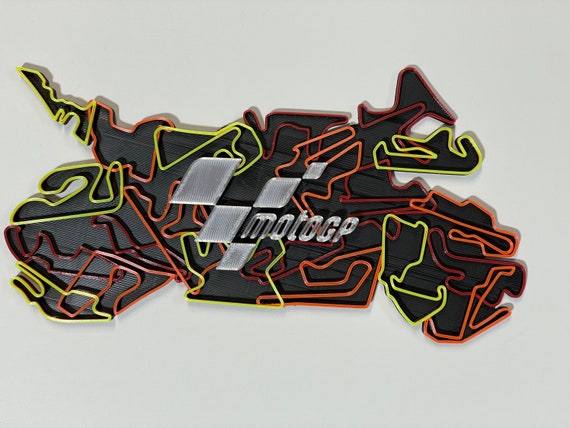 Motogp Wall Art fan Art World Class Racetrack Outlines in - Etsy