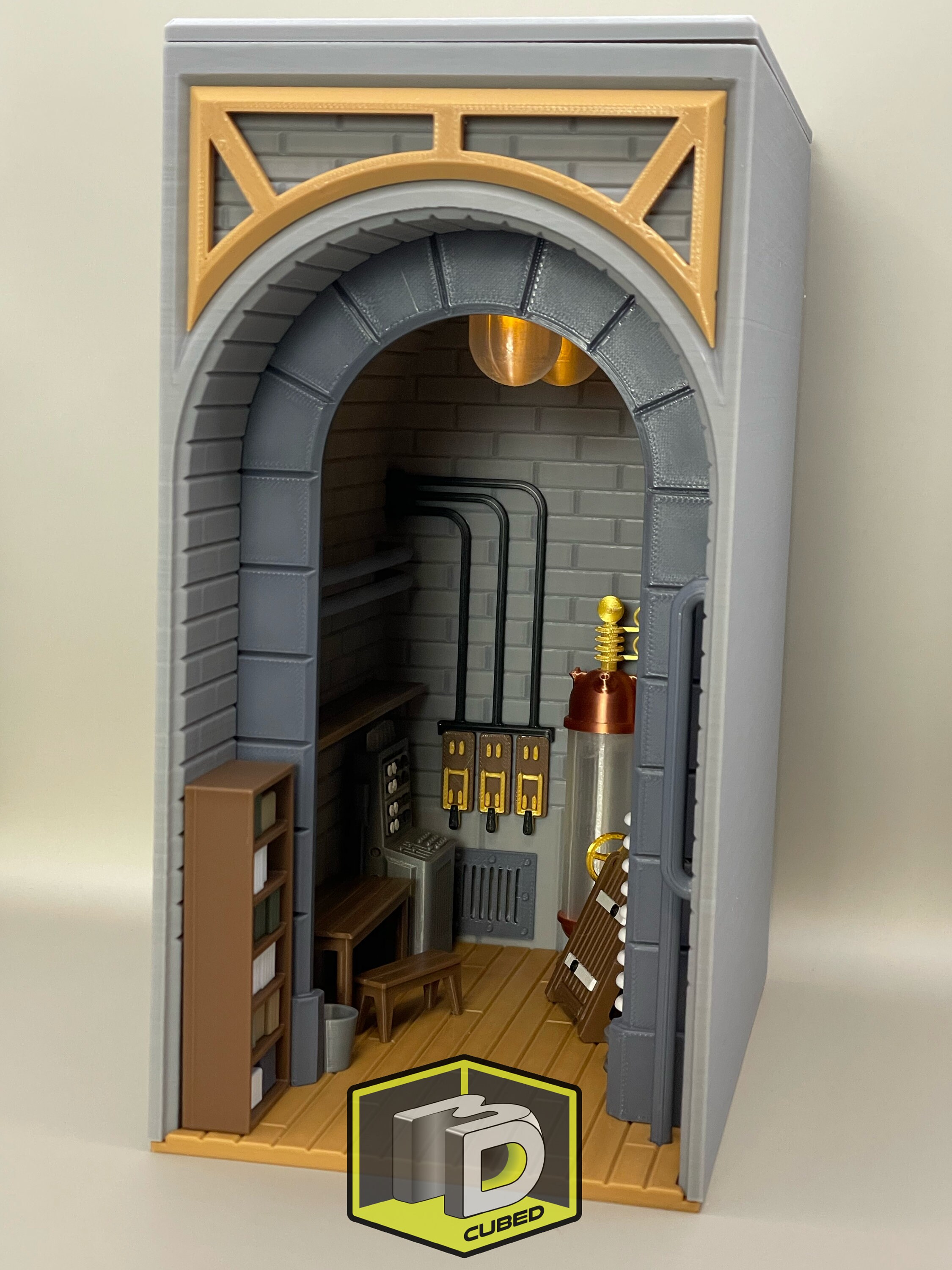 Frankenstein Lab Themed Book Nook - Bookshelf Decoration and Home ...