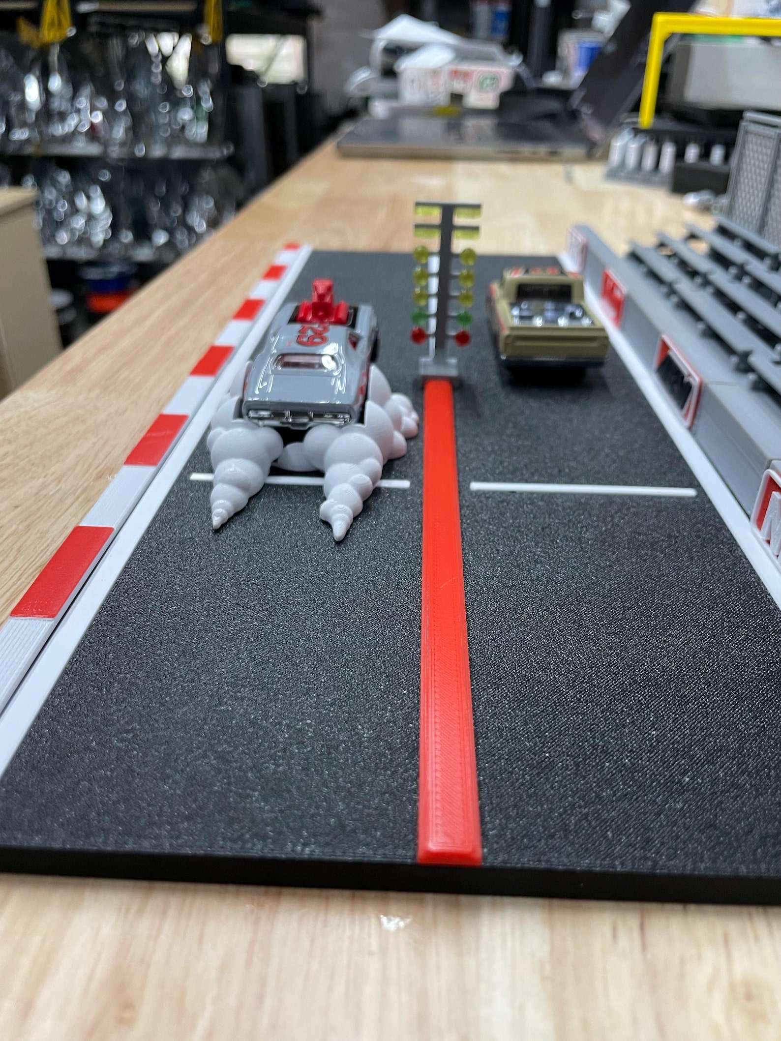 Hot Drag Race Track for 1/64th Scale Die Cast Car Accessory - Drag ...