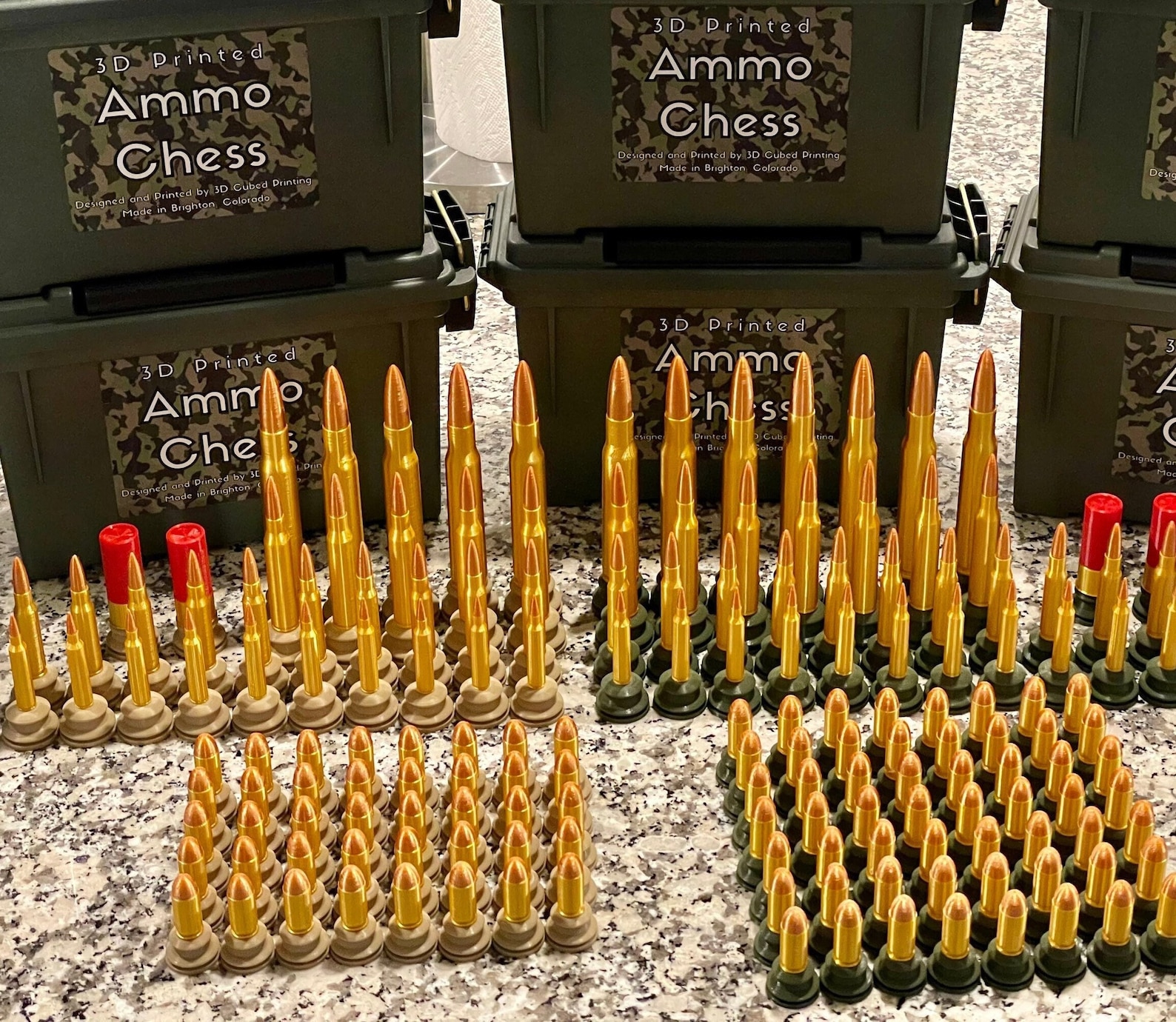 Ammunition Chess Set Military Themed Ammo and Bullet Chess - Etsy