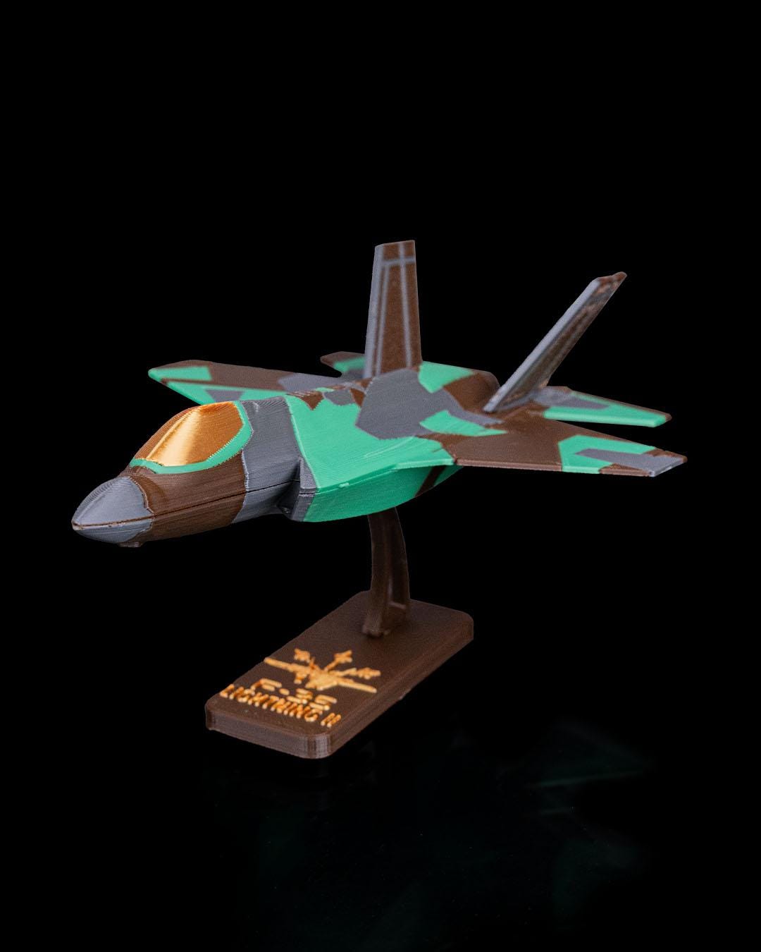 F-35 Lightning II Model Kit – 3D Printed Aggressor Jet – DIY Card Kit ...