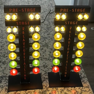 Drag Race Tree Lights - Christmas Tree Desktop Display With LED Lights ...