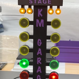 Drag Race Tree Lights - Christmas Tree Desktop Display With LED Lights ...