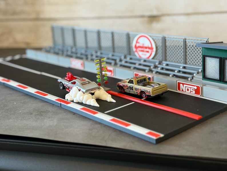 Hot Drag Race Track for 1/64th Scale Die Cast Car Accessory - Drag ...