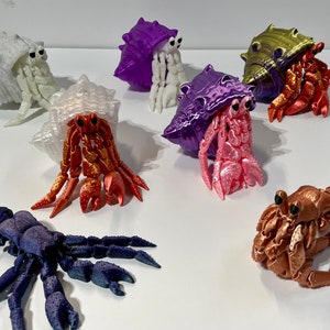 Hermit Crab Action Figure - Flexible and Posable - Complete With a ...