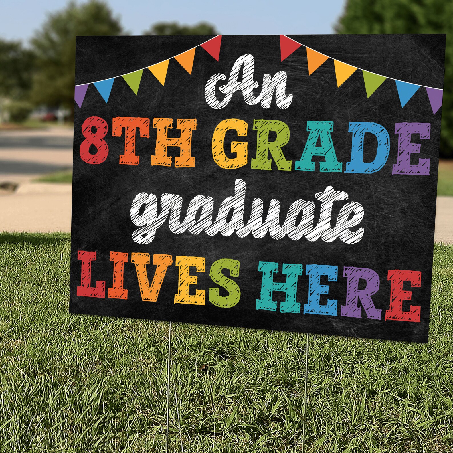 An 8th Grade Graduate Lives Here Yard Sign Digital Download. - Etsy