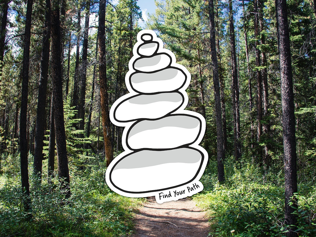 Find Your Path Rock Cairn Sticker - Etsy