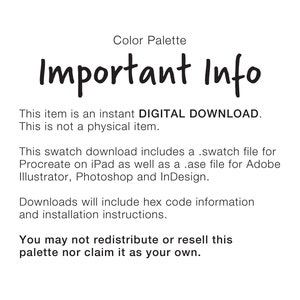 Stardust Color Palette Procreate Illustrator Photoshop - Etsy