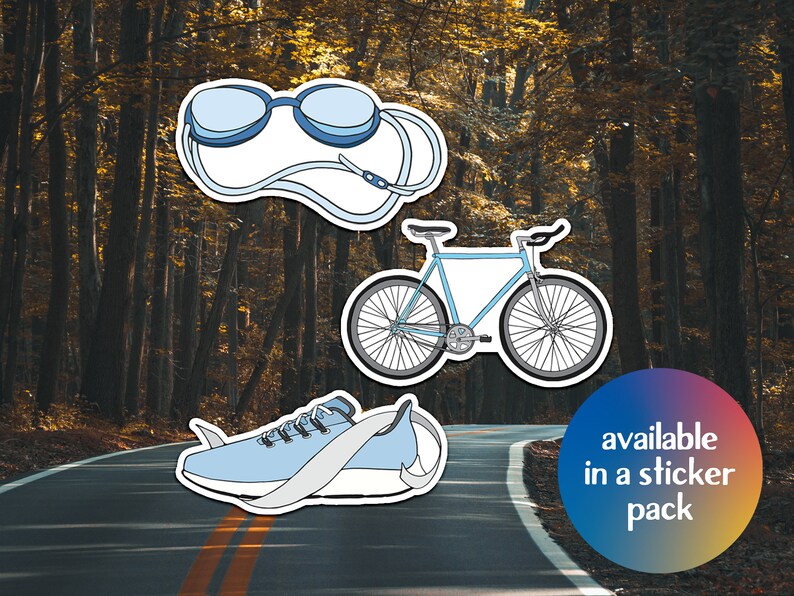 Bicycle Vinyl Sticker - Etsy