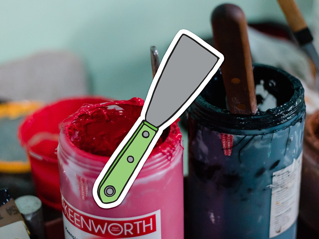 Printmaking Palette Knife Vinyl Sticker - Etsy