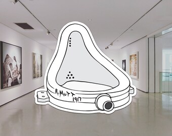 R. Mutt 1917 Fountain Duchamp Famous Art Vinyl Sticker - Etsy