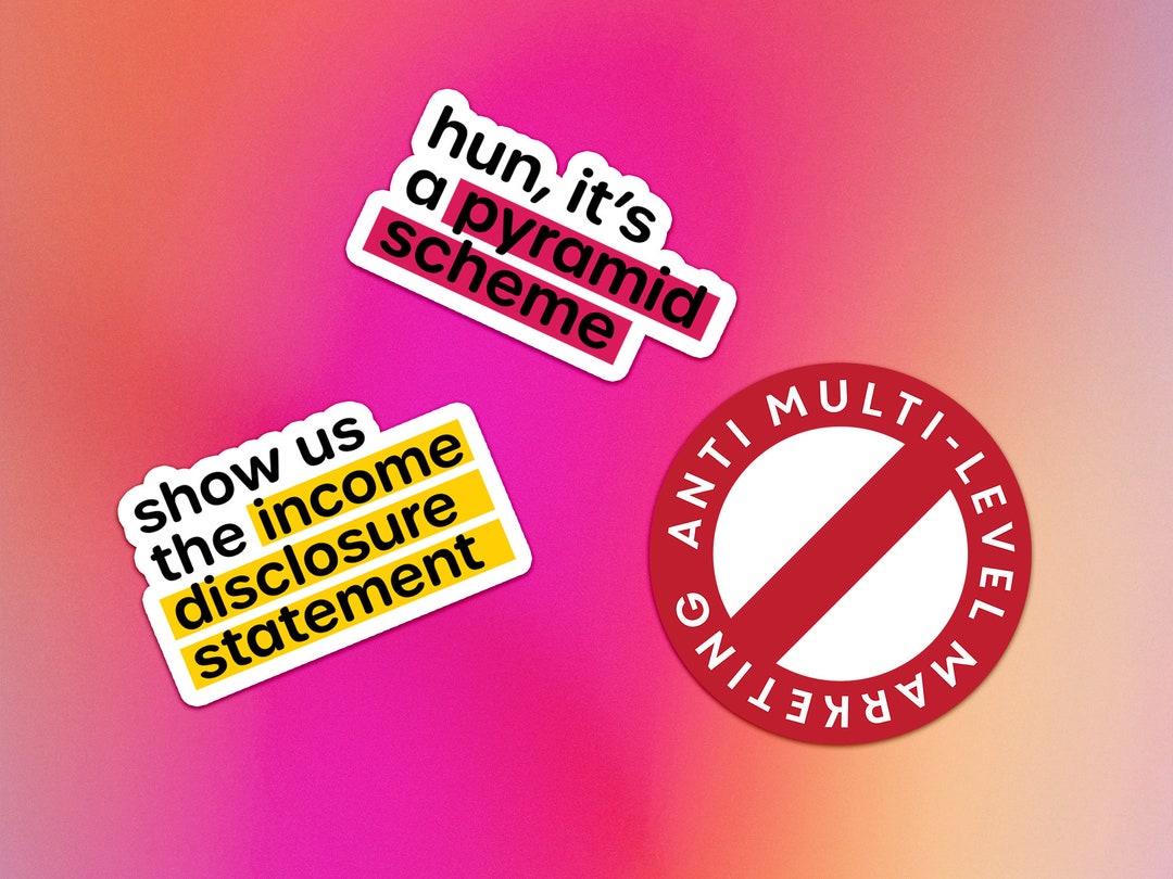 Anti MLM Vinyl Sticker Pack | Anti Multi-level Marketing - Etsy