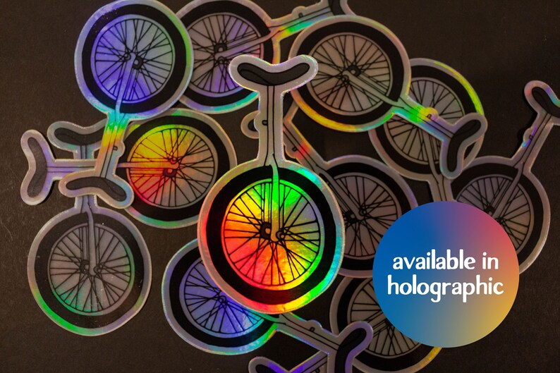 Unicycle Vinyl Sticker - Etsy