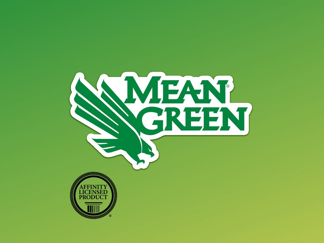 University of North Texas Mean Green | UNT Vinyl Sticker - Etsy