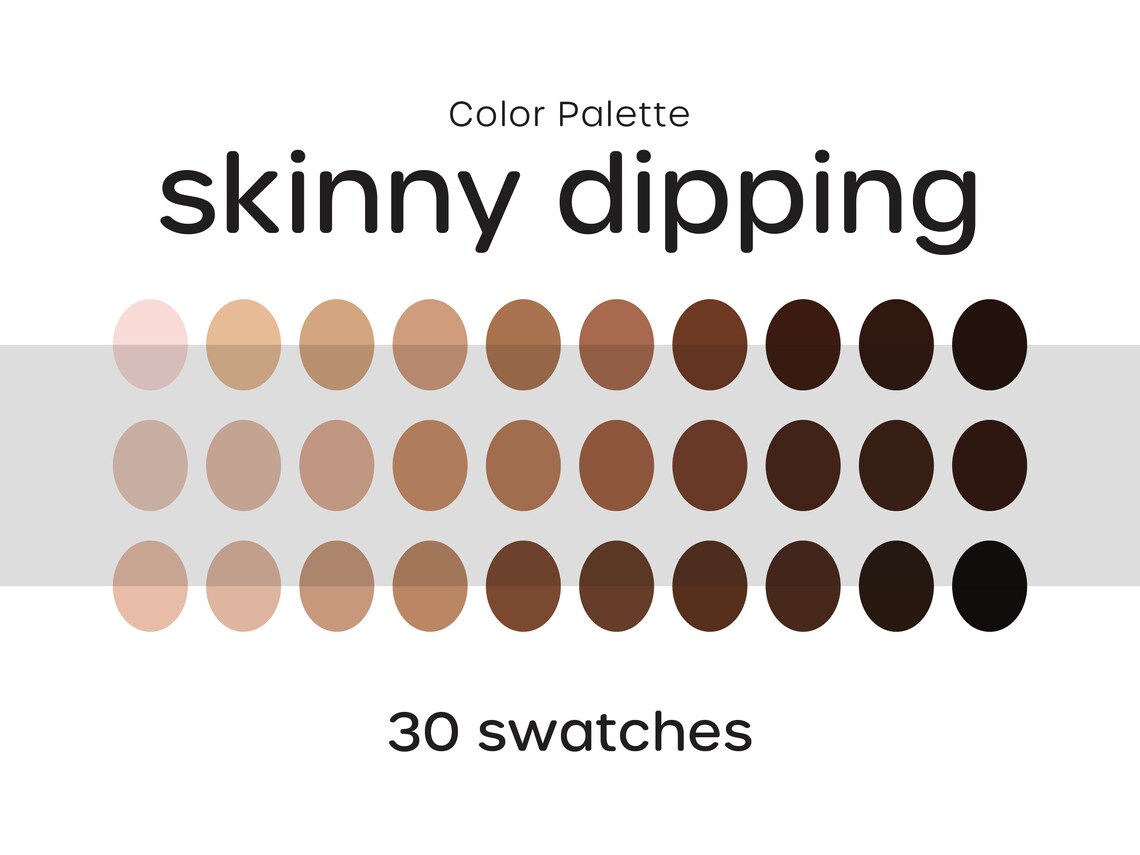Skinny Dipping Color Palette Procreate, Illustrator, Photoshop 30 ...
