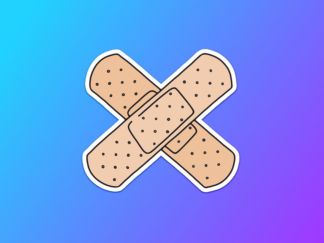 Bandage Vinyl Sticker - Etsy