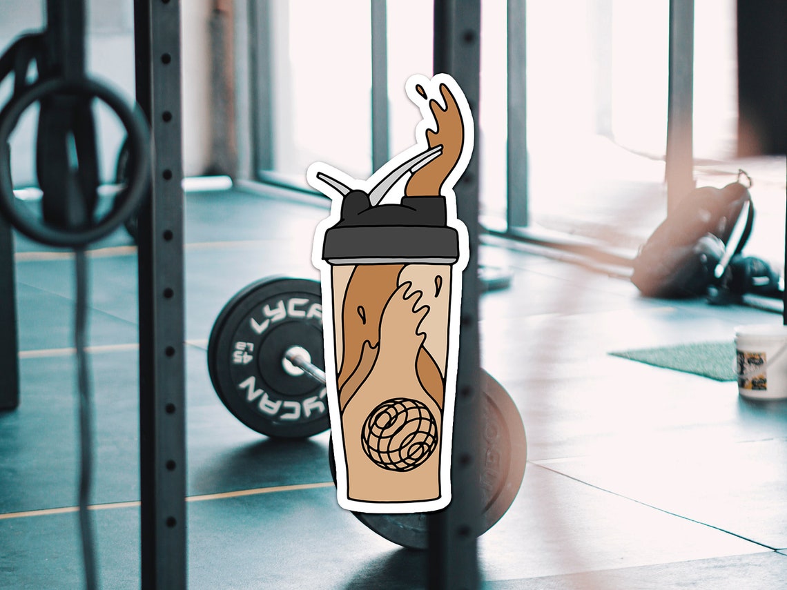 Chocolate Protein Shake Vinyl Sticker - Etsy
